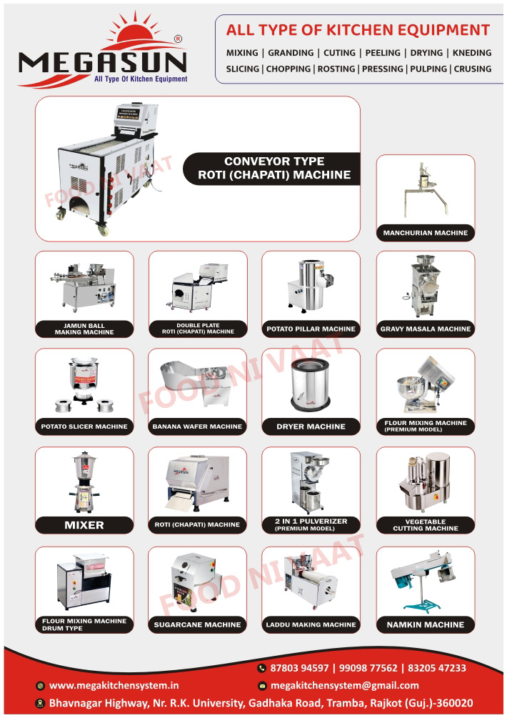 Roti Chapati Making Machine - Megasun Kitchen - Food ni Vaat